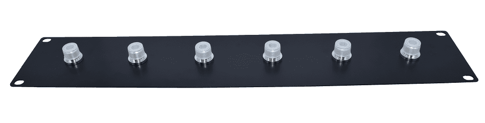 N Type Patch Panel 2U 6 port black flat loaded no fold